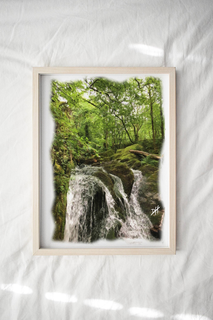Ambleside Falls Art Print - David Howard Arts